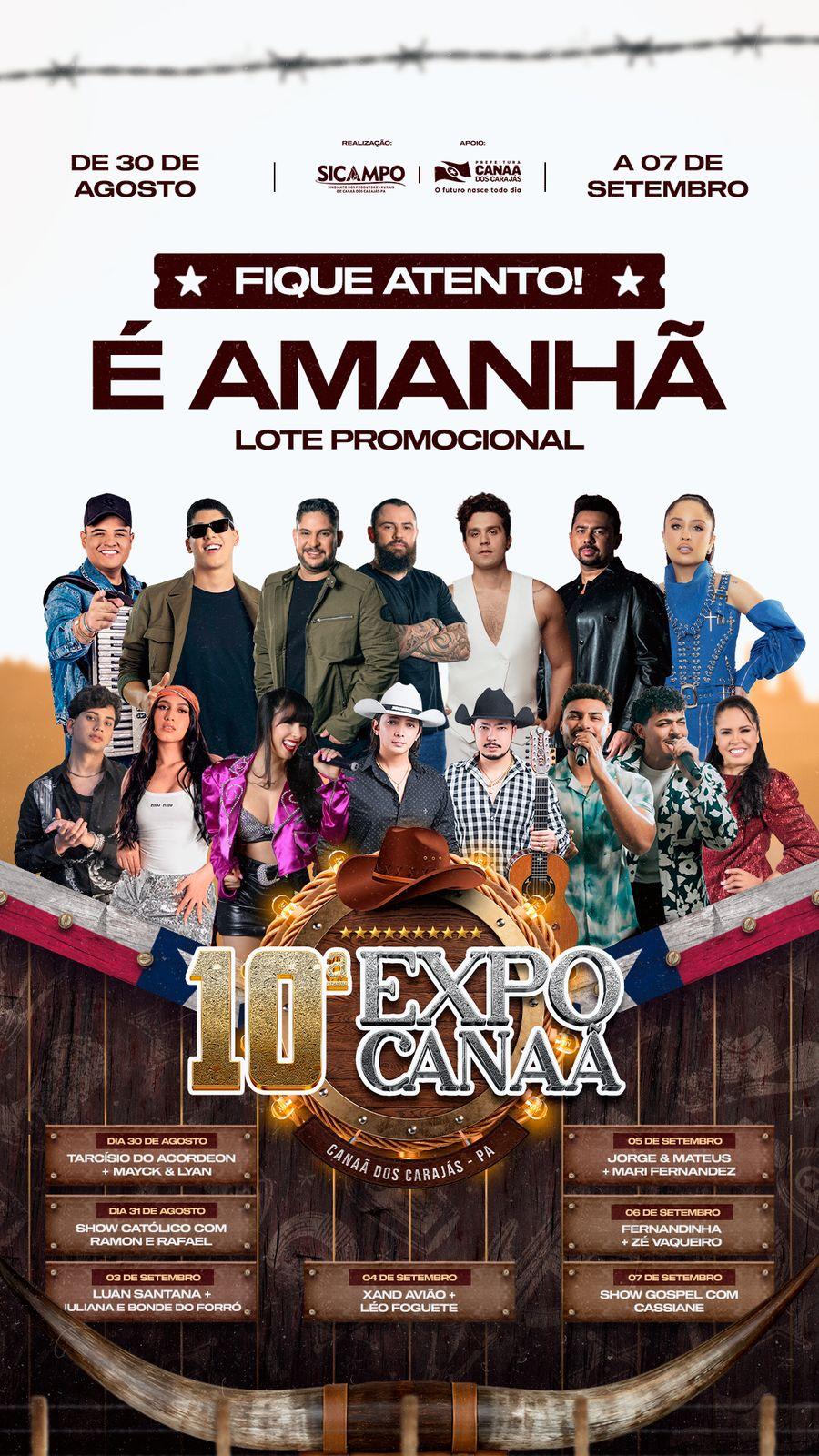 Imperdível: 1º lote de ingressos da 10ª ExpoCanaã começa a ser vendido ...